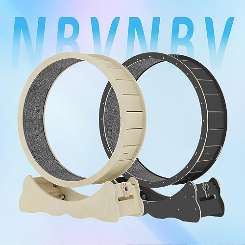 Cat Wheel Exerciser for Indoor Cats, Diameter 43.3" 45.27" H Large Cat Exercise Wheel Indoor with Locking Mechanism, cat Wheel Ultra-Quiet Running Protect Spine,Reduce Vet Bills Perfect for Big Cats