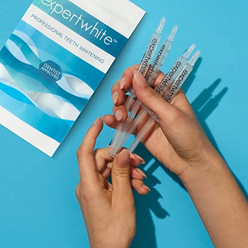 Expertwhite Teeth Whitening Gel Refills (6-gels). Made USA. 44 percent Carbamide Peroxide Tooth Bleaching Gel bleach For Invisalign style trays, Dental Grade Tooth Whitener. 6 syringes