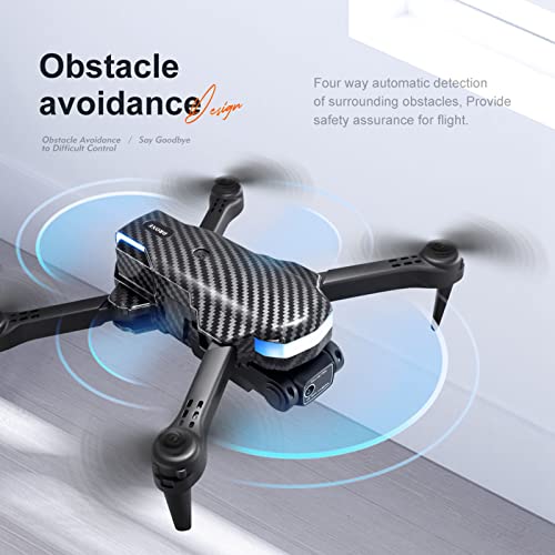 GBSELL Carbon Fiber Dual Camera Drone - 8K High-Definition Picture Level - 12 + Minutes Flying Time - Opticals Positioning Hover,393ft Maximum Flight Altitude for Party (BK 68A)
