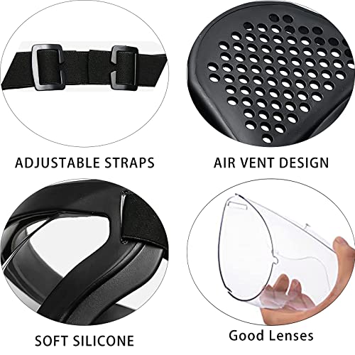 Anti Fog Face Shield Protective Face Shield High-Definition Protective Shields to Protect Eyes, Nose, Mouth, Anti-Sand and Anti-Splash Headgear All-Inclusive Face Protection for Adults(Black Anti-Blue Light)
