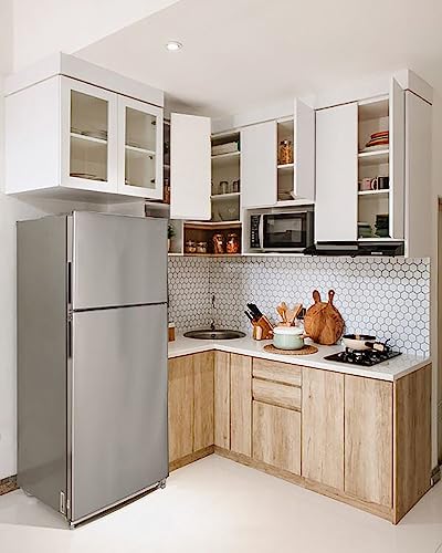SMETA Refrigerator with Freezer Top 18 Cu. Ft Garage Refrigerators 30" Top Mount Full Size Stainless Steel for Kitchen Fridge, Frost Free Double Door Upright Freezer Led Light, Garage Ready