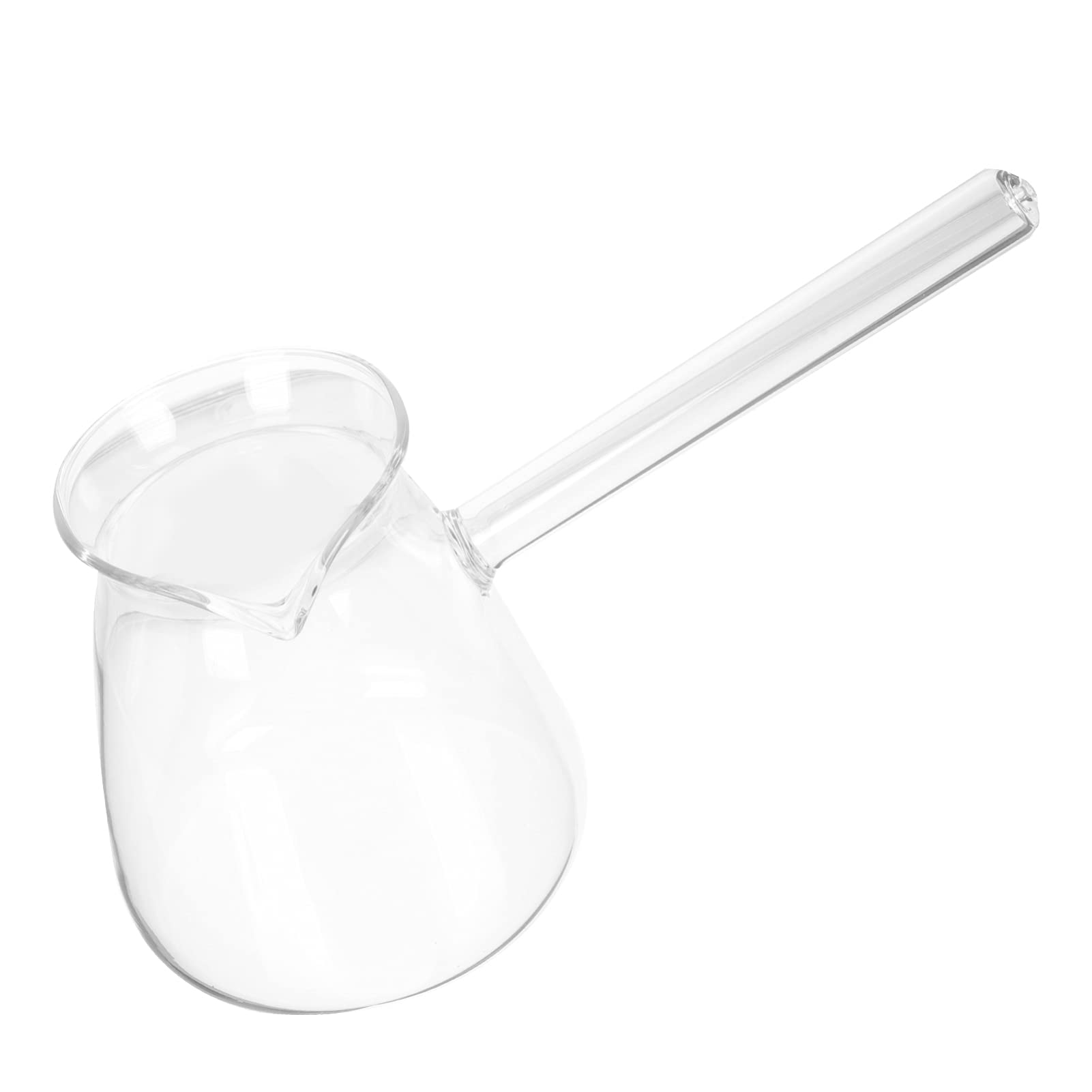 Angoily Turkish Coffee Pot Glass Milk Warmer Pot Mini Saucepan Soup Pot Butter Warmer Chocolate Melting Pot Small Cookware For Heating Smaller Liquid Portions 450ml