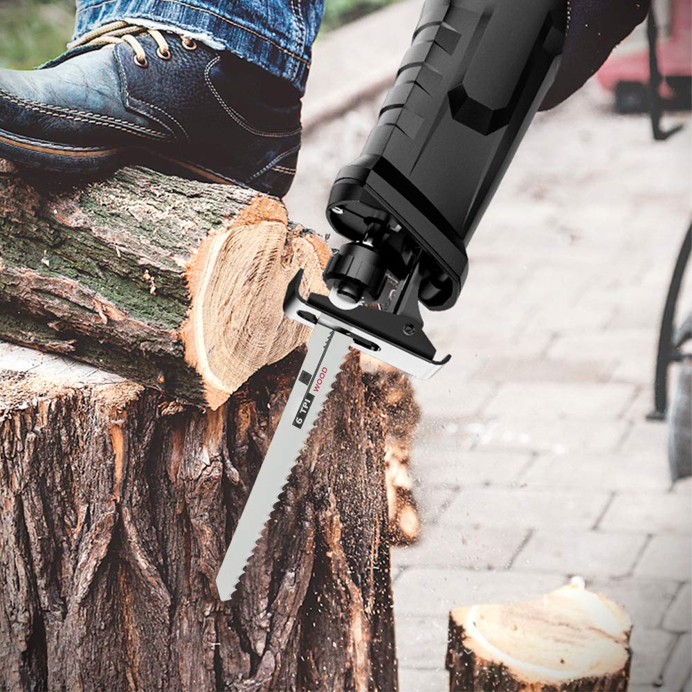 Generic Reciprocating Saw Blade Set, 18TPI10TPI6TPI Wood Pruning Saw Blade for MetalWood Cutting Compatible with Ryobi, Bosch Decker, Makita, Dewalt (4)