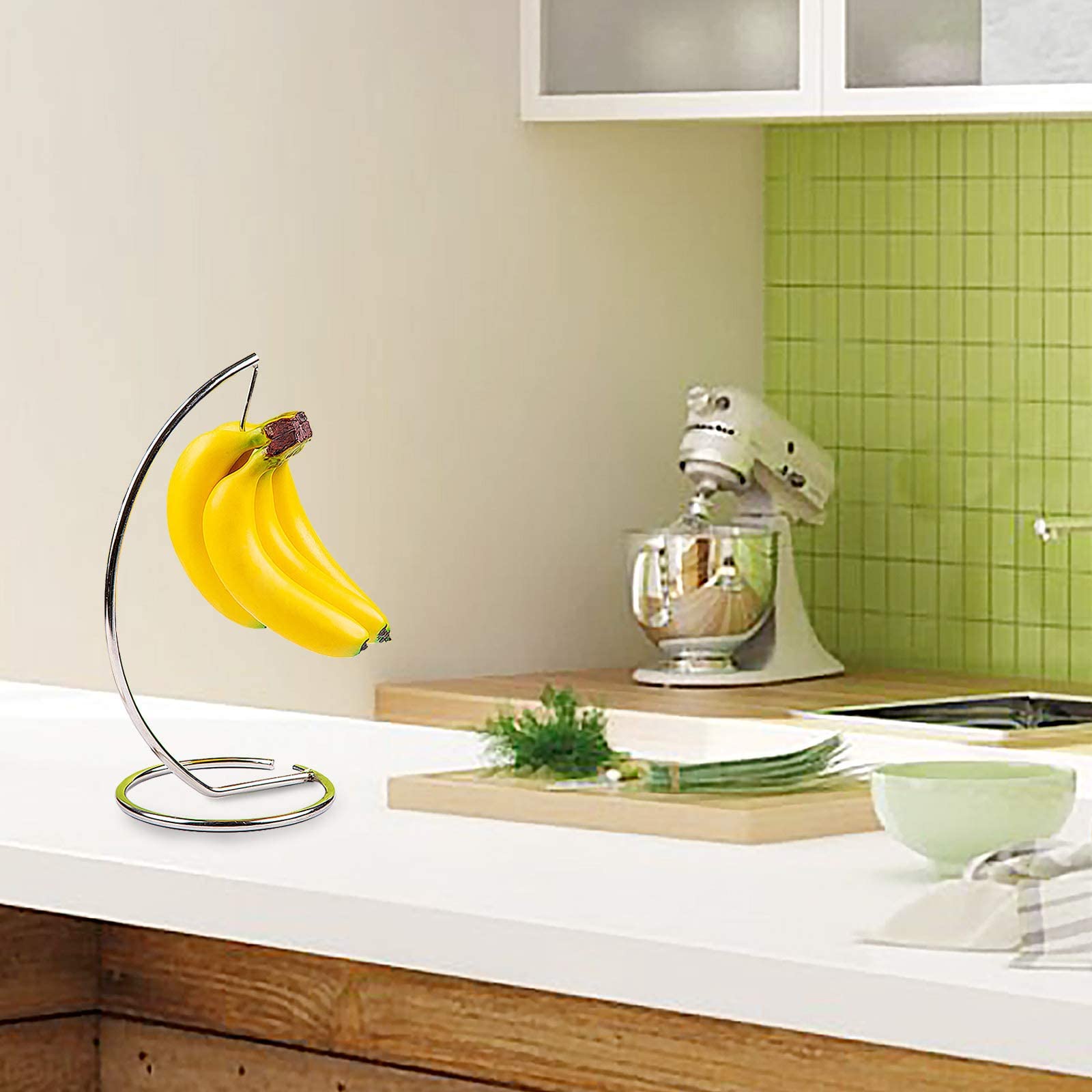 Banana Tree Hanger, Stainless Steel Banana Hanging Bracket Wire Banana Tree Stand,Fruit Bowl For Kitchen Counter, Keep All Your Bananas Fresh