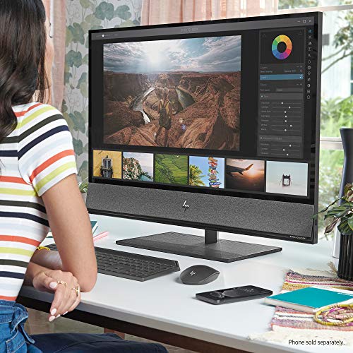 HP ENVY 32 All-in-One PC, 9th Gen Intel Core i7-9700 Processor, 4K UHD monitor, NVIDIA GeForce RTX 2060 graphics (6 GB), 32 GB RAM, 32 GB Intel Optane, 1 TB SSD, Windows 10 (32-a0040, Black) (6YR48AA)