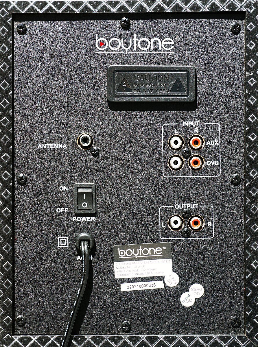 Boytone BT-210FD, Ultra Wireless Bluetooth Main unit, Powerful Sound with Powerful Bass System 30 watt, Excellent Quality Clear Sound & FM radio, with Remote Control Aux Port, SB/SD/ for Smartphone's , Tablets , Desktop Computers , Laptops ,Black Color