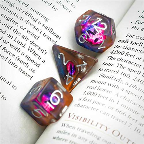 Demon Eye Dragon Eye Dice 7-Dice Set Resin Dungeons and Dragons Dice