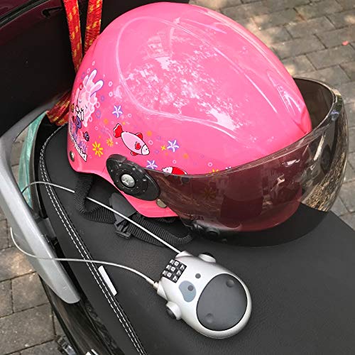 Aixun Bike Lock, Secure 3-Digit Combination Mini Lock with 30.7 Inch Retractable Cable for Helmet, Bike, Ski, Suitcase and Snowboard Stroller