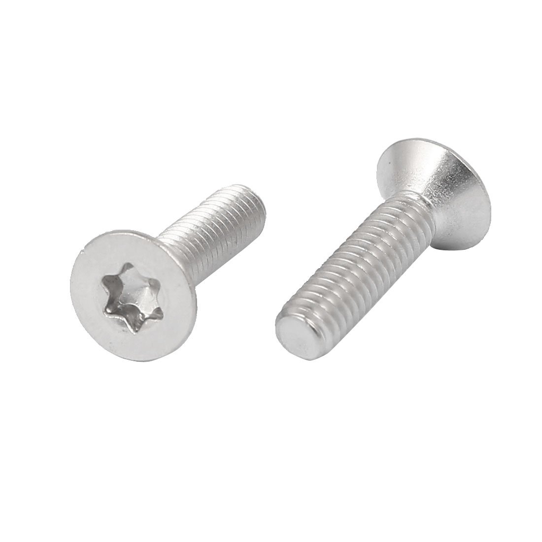 uxcell M4 x 12mm 316 Stainless Steel Flat Torx Head Machine Screw Silver Tone 20pcs