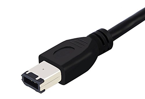 zdyCGTime 5FT 6 Pin to 6 Pin Firewire DV iLink Male to Male IEEE 1394 Cable(Black)