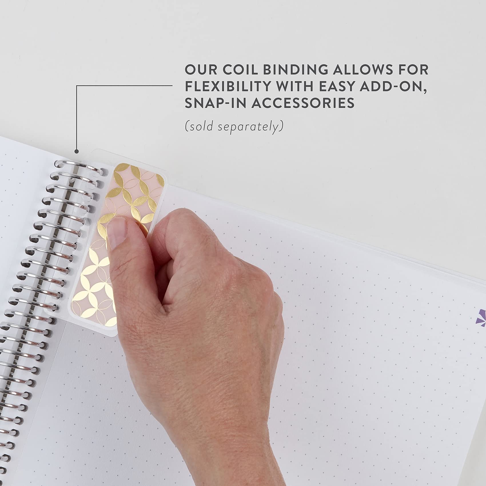 7" x 9" Spiral Bound Dot Grid Journal Notebook - Tie Dye Hearts. 5mm Dot Grid. 160 Page Writing, Drawing & Art Notebook. 80Lb Thick Mohawk Paper. Stickers Included by Erin Condren.