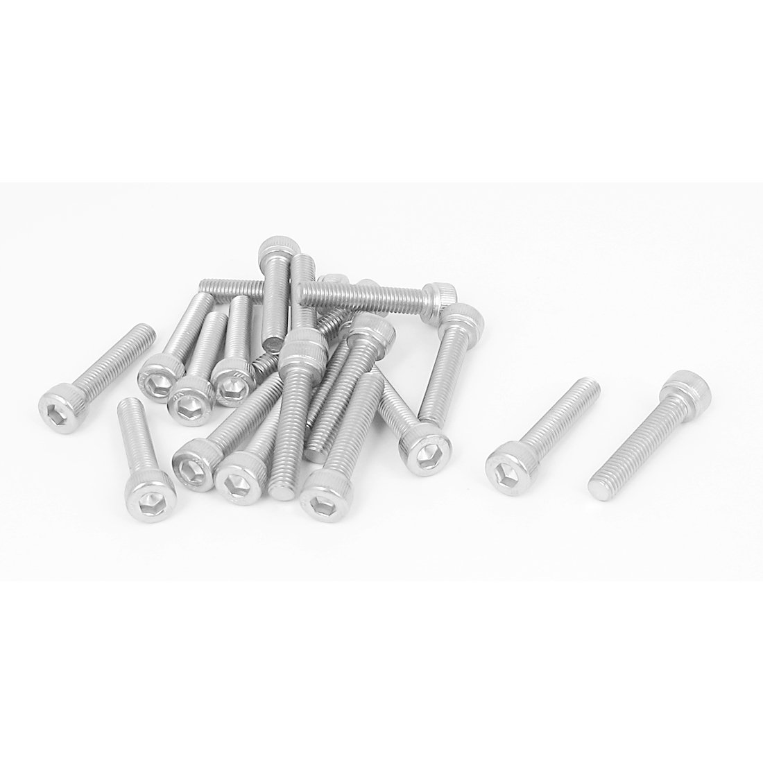 uxcell® M5x25mm 304 Stainless Steel Hex Key Bolt Socket Head Cap Screws 20pcs