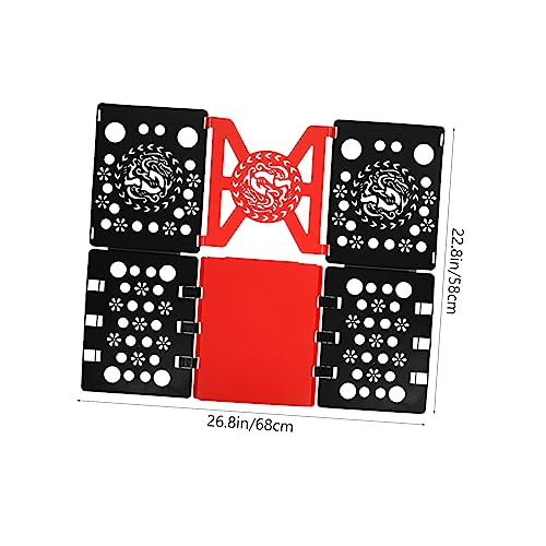 Cabilock 1pc Clothes Folding Board Plastic Laundry Folders Shirt Folding Board Closet Organizer Clothing Tray Kids Shirt Plastic File Folders Tool Organizer Bag Plastic Stacking Board Red