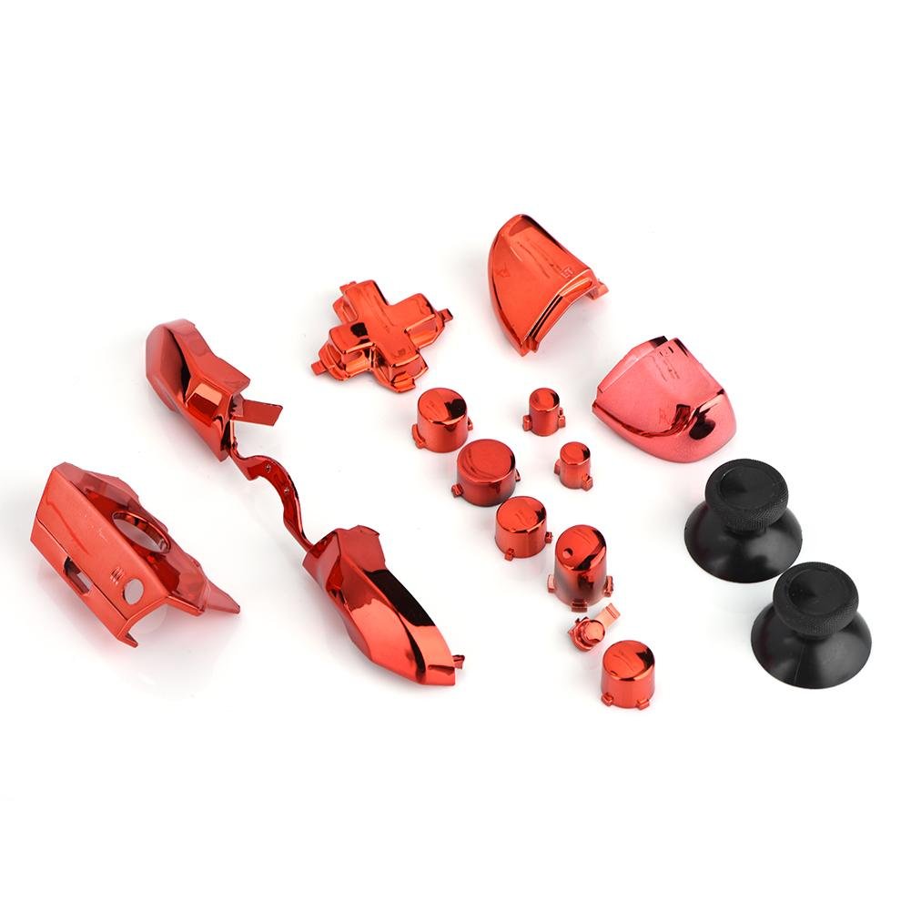 Eboxer Replacement Full Buttons Set for One, Analog Thumbsticks ABXY Buttons Dpad Buttons Replacement Kit for One Controller (Red)