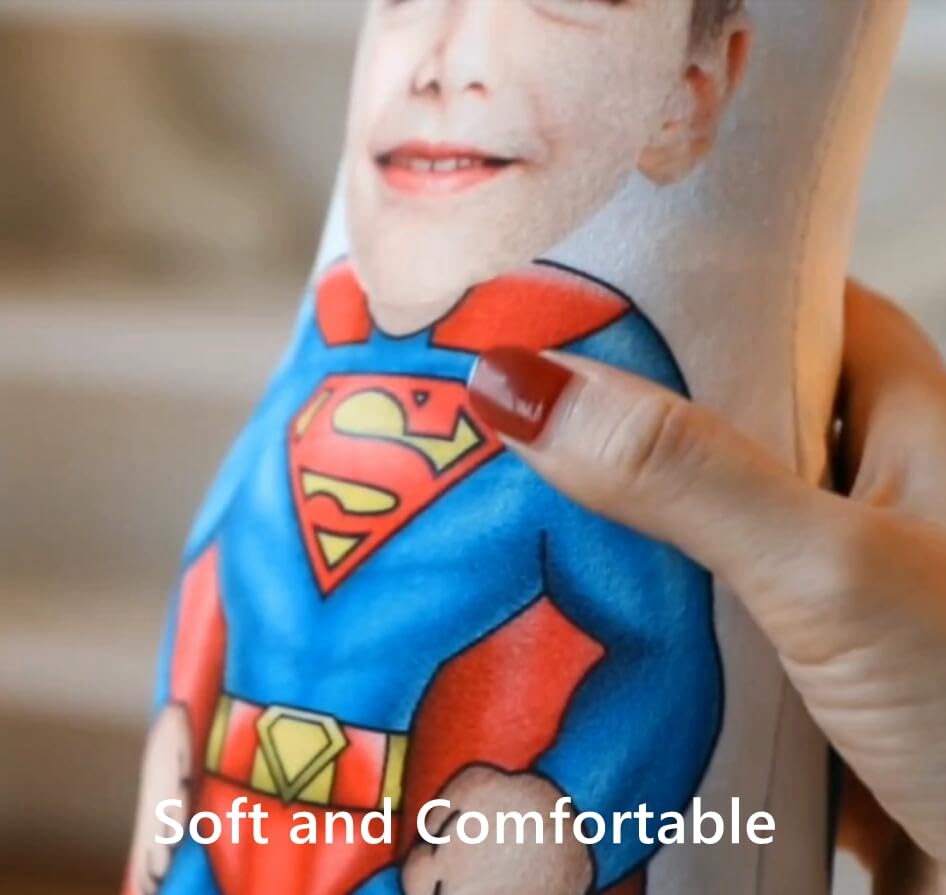 ROYAMS Kids Superhero Pillow Custom Face Pillow with Photo Gifts