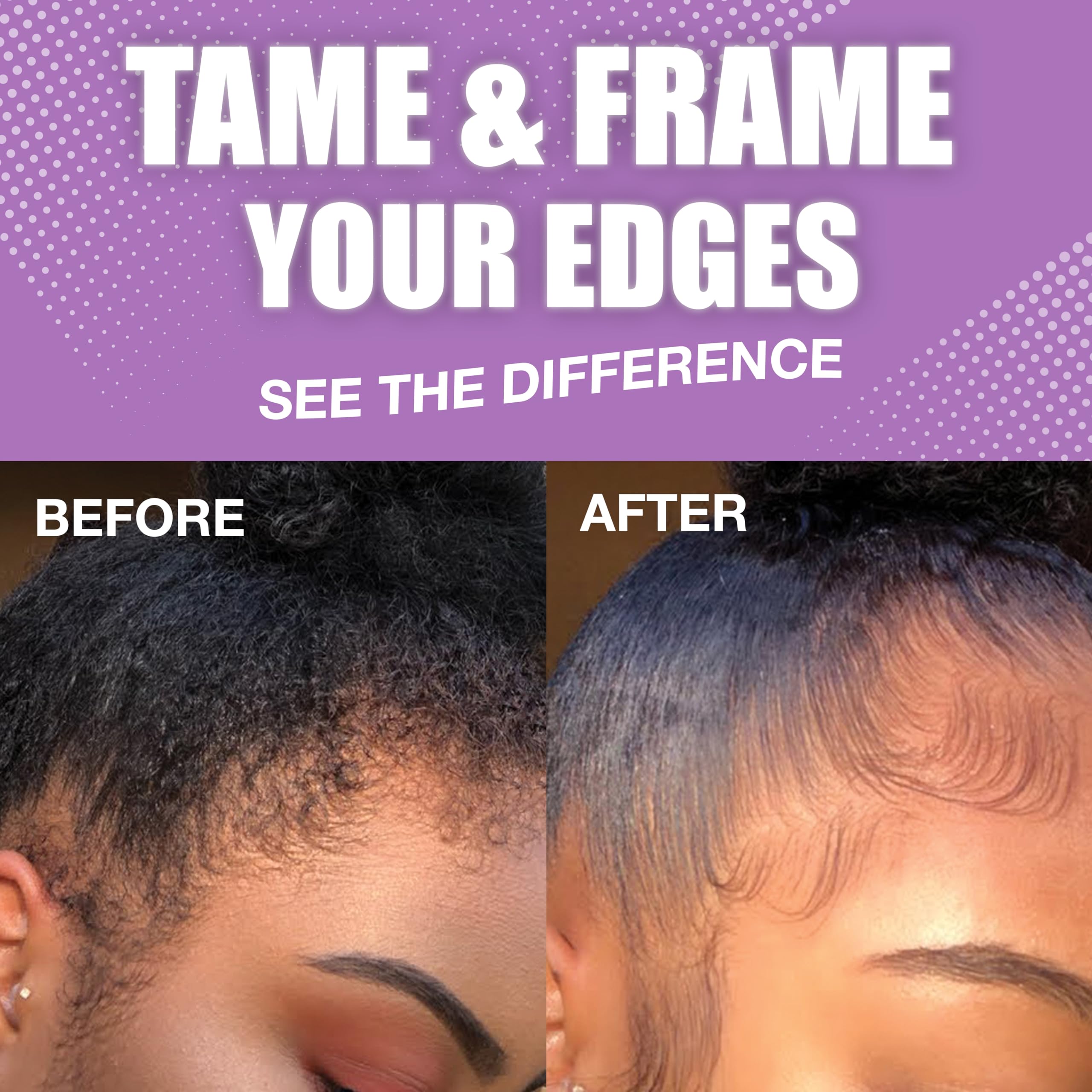 EBIN NEW YORK 24 Hour Edge Tamer - Extreme Firm Hold (8.5oz/ 250ml) - No Flaking, White Residue, Shine and Smooth texture with Argan Oil and Castor Oil