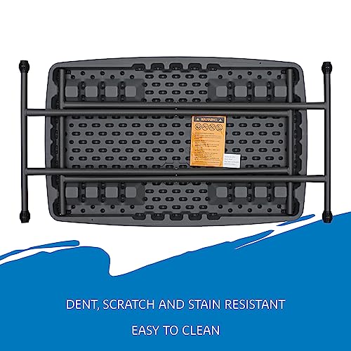 Iceberg IndestrucTable TOO 1200 Series, Personal Folding Table, Indoor/Outdoor, Commercial Grade, Charcoal, 19.5β L x 30β W x 28" H