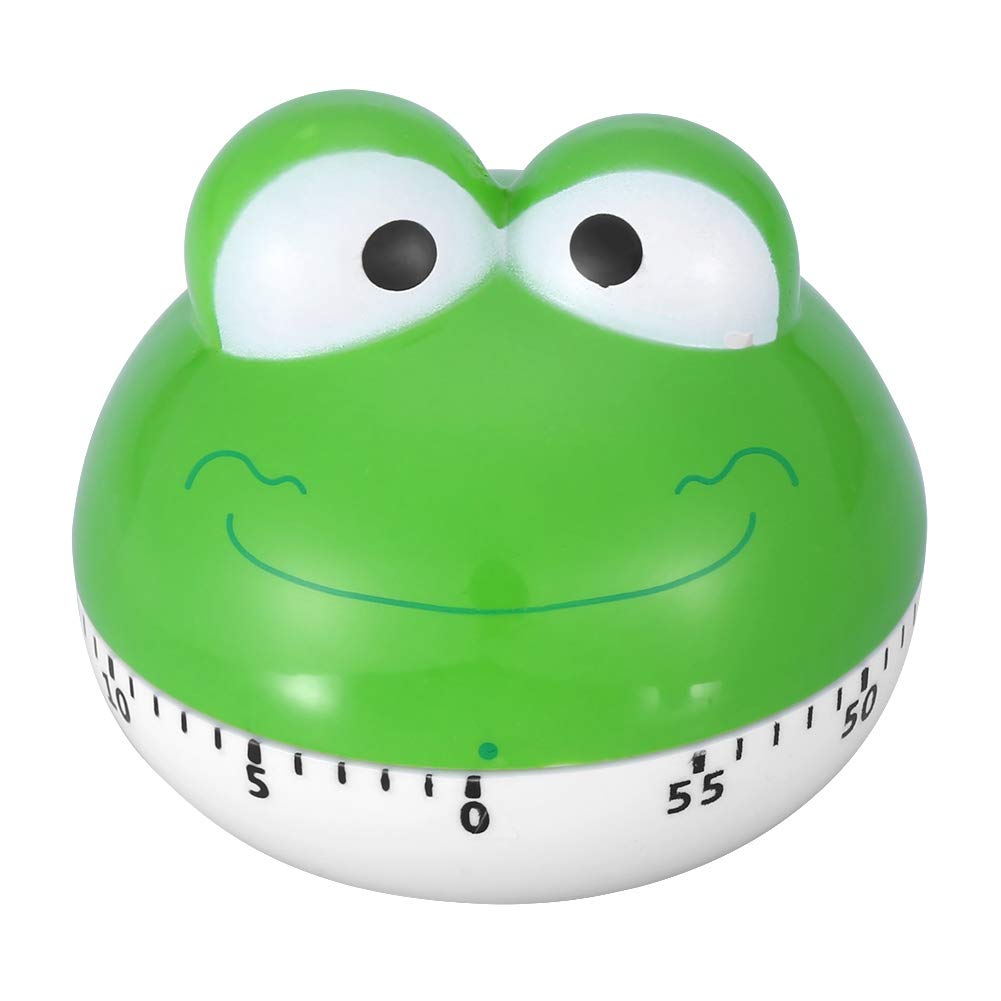 Animal Timer Mechanical Cooking Timer, Manual Animal Shape Counters, Cartoon Kitchen Timing Tool for Cooking Baking(Green Frog)