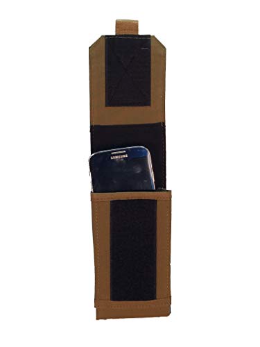 Clakit XL Smartphone Strap Pack - Backpack Shoulder Strap Pocket (Khaki) - Backpack Attachment for Hikers, Travelers, Students, and Commuters