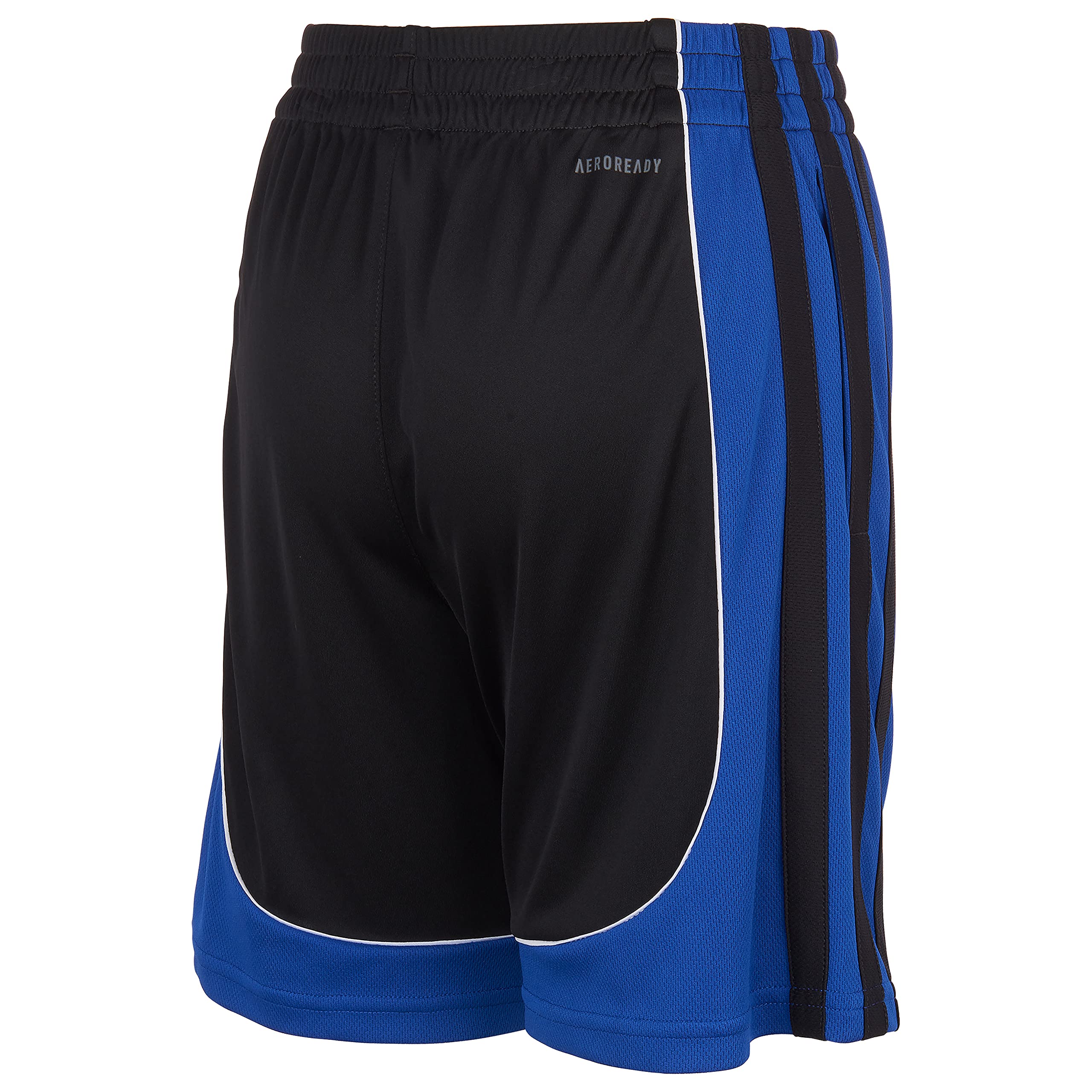 adidas Boys' AEROREADY Basketball Creator Shorts, Black with Team Royal Blue, Medium (10/12)