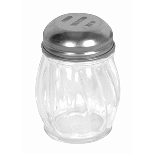 Great Credentials© Grated Cheese or Red Pepper Swirl Glass Shaker (Slotted Top)