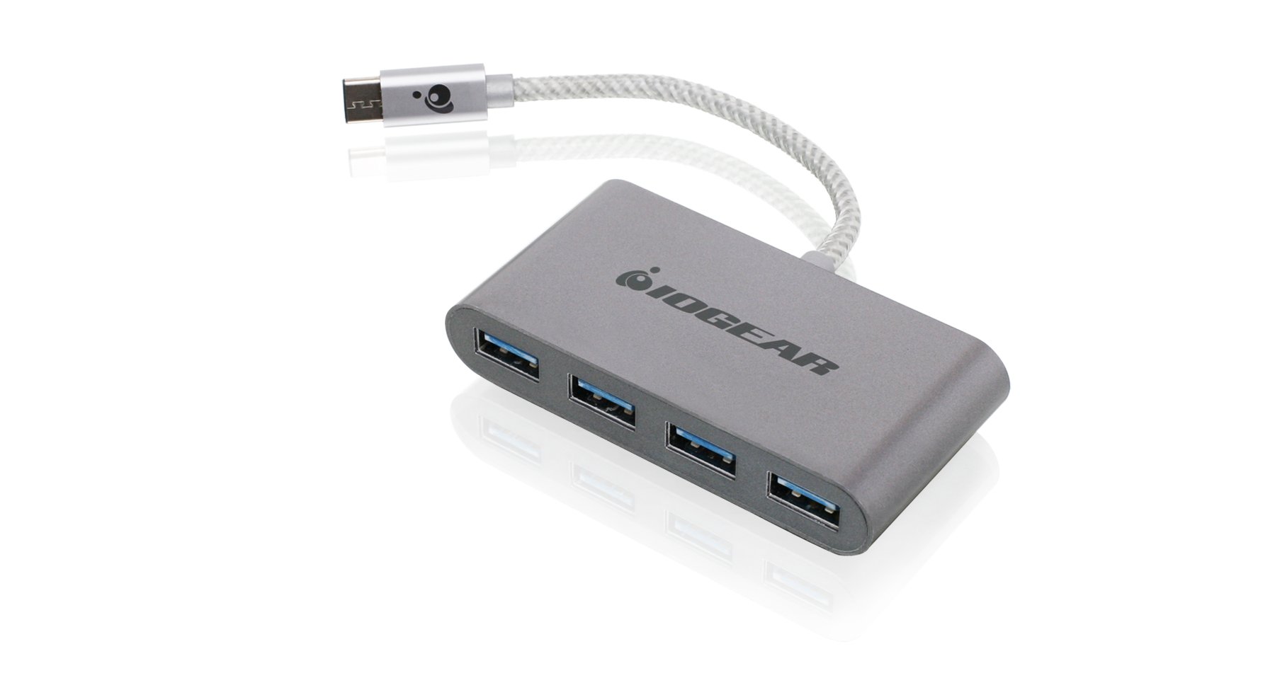 IOGEAR USB-C to USB 3.0 Hub - 1 USB-C In - 4 USB 3.0 Out - USB 3.0 Data Rate Of Up To 5Gbps - Backwards Compatible With USB 2.0 and USB 1.1 - MacBook - Tablet - Smartphone - GUH3C14