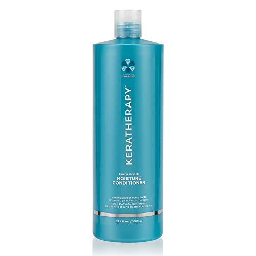 Keratherapy Keratin Infused Moisture Conditioner, 33.8 fl. oz., 1000 ml - Hydrating & Moisturizing Conditioner for Dry Hair with Collagen, Jojoba Oil, & Kerabond Technology