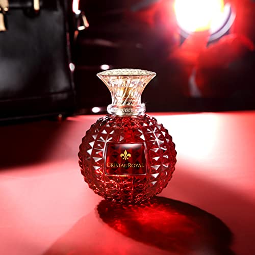 Princesse Marina de Bourbon Cristal Royal Passion Eau de Parfum for Women - Opens with Pear, Blackcurrant and Bergamot - Blended with Jasmine and Violet - For Elegant Ladies - 3.4 oz