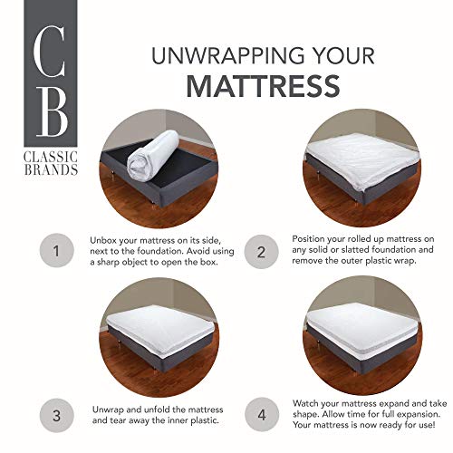 Classic Brands Cool Gel Ventilated Memory Foam 10-Inch Mattress | CertiPUR-US Certified | Bed-in-a-Box, Full