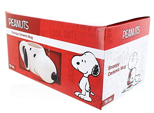 ICUP Peanuts Snoopy Molded Head Ceramic Mug, Clear