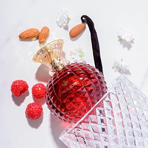 PRINCESSE MARINA de BOURBON Cristal Royal Passion - Eau de Parfum for Women - Opens with Pear, Blackcurrant and Bergamot - Blended with Jasmine and Violet - For Elegant Ladies - 1.7 oz