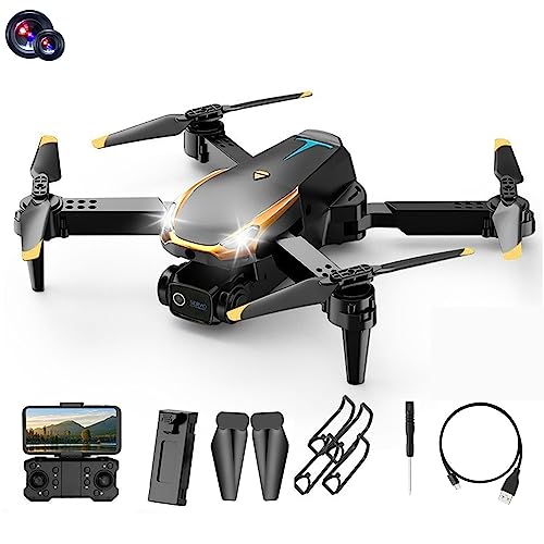 Drone with Dual Camera for Adults, FPV HD 1080P Video Aircraft for Beginner, Foldable Hobby RC Quadcopter, Toys Gifts with For Boys Girls With Altitude Hold Headless Mode Start Speed Adjustment