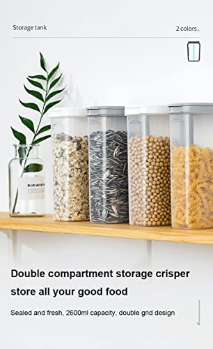 Genérico Storage Containers,Airtight Best Food Storage Containers and Removable partition Design,Storage Jars for transparent gray