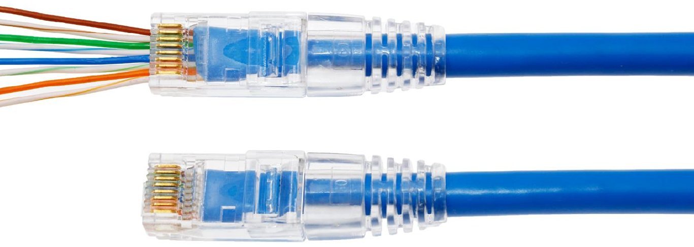 ITBEBE Gold Plated 100 Pieces End Pass Through RJ45 Cat5 Cat5e Connector by itbebe (Cat5/5e 100 Pieces)
