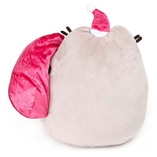 GUND Santa Claws Pusheen Holiday Plush Stuffed Animal Cat, Gray and Pink, 9.5β