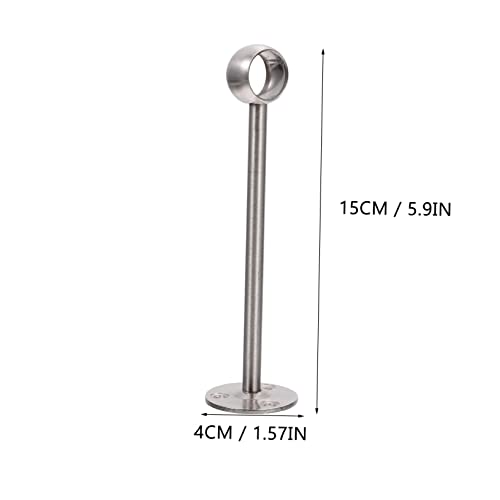 DECHOUS 8pcs Clothes Rail Flange Metal Curtain Rod Curtains Holders Shower Curtain Rod Holder Ceiling Rod Brackets Closet Rod End Curtain Pole Ceiling Brackets Wardrobe Pole Brackets