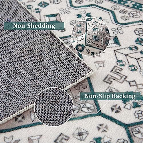 GlowSol Area Rugs 8x10 Boho Living Room Rugs Washable Rugs Boho Abstract Rug Non Slip Floor Mat Soft Thin Area Rug Bedroom Dining Room Office Rug Accent Carpet,8x10