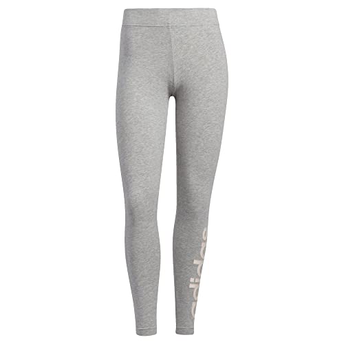 adidas Female Essentials Linear Tights, Medium Grey/Pink Tint,M