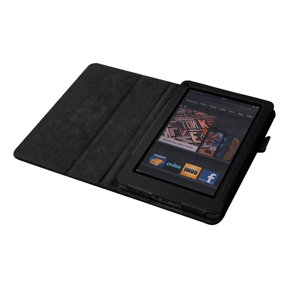 Fintie Folio Case for Kindle Fire 1st Generation - Slim Fit Stand Leather Cover for Amazon Kindle Fire 7" Tablet (2011 Release, no Rear Camera), Black