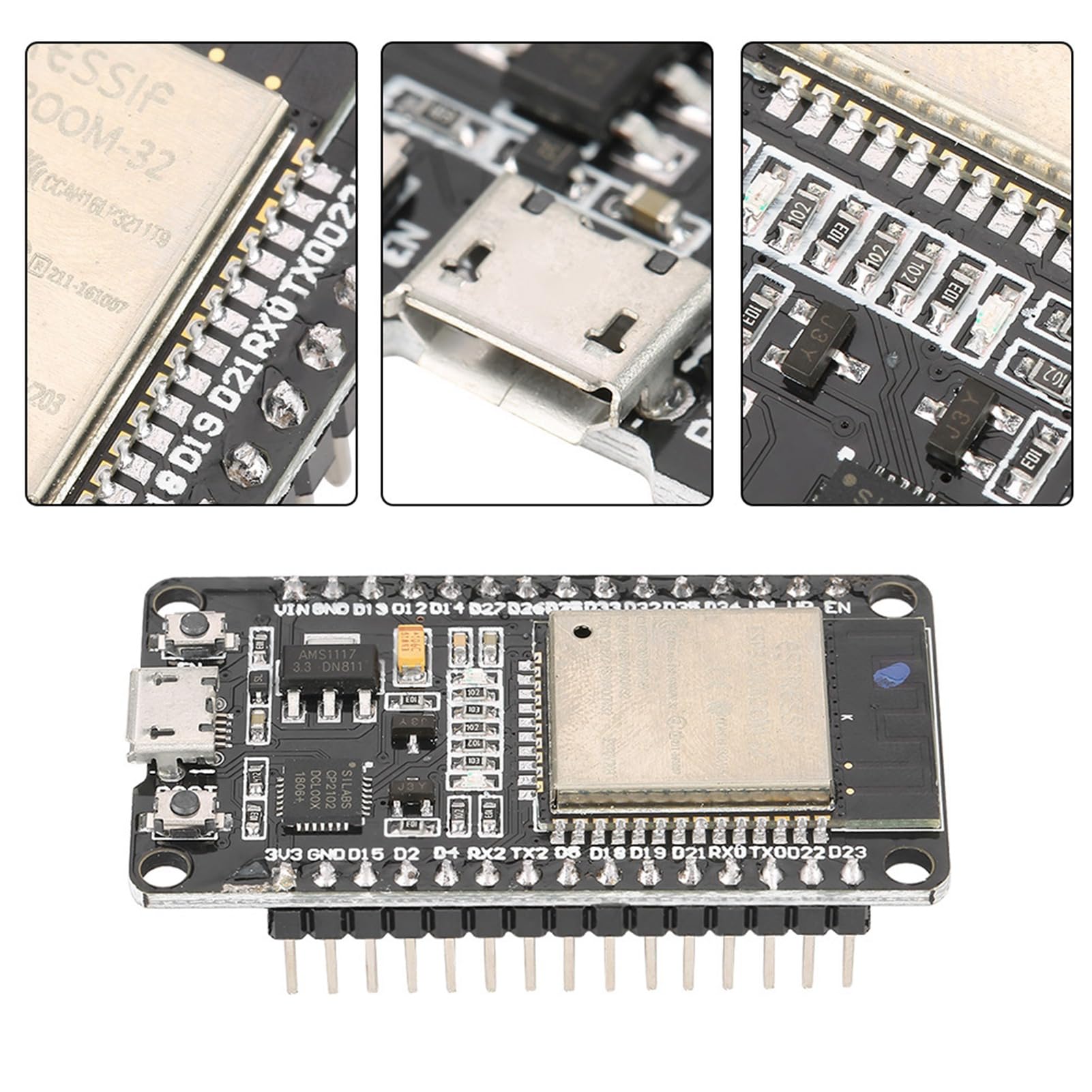 Walfront ESP32 WiFi Bluetooth Camera Module Development Board - Dual Core Module for IOT
