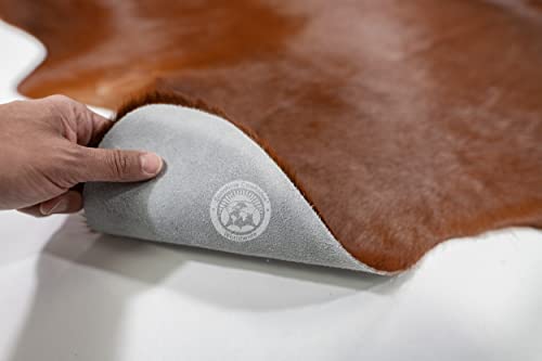 Genuine Brown Cowhide Rug 6 x 7-8 ft. 180 x 220 cm