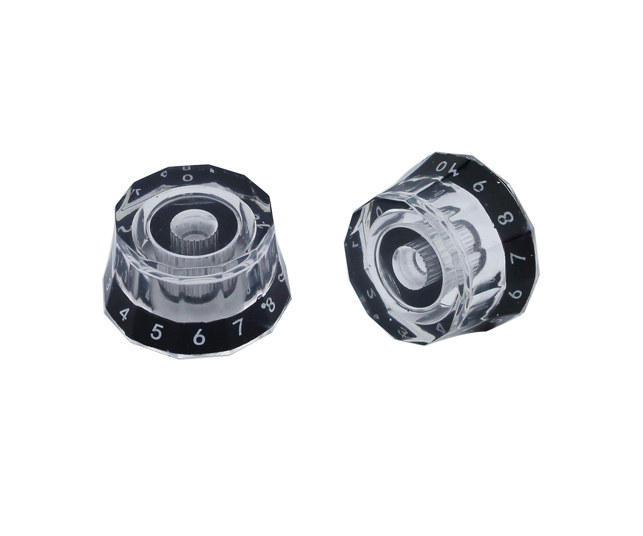 Guyker 2Pcs PRS Potentiometer Control Knobs Dia. 6mm (0.24") Shaft Pots - Rotary Volume Tone Buttons Replacement Part for Electric Guitar or Precision Bass - White