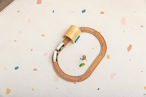 Parklon LaPure Soft Cushioned Baby Play Mat (Jelly Terrazzo + Sage Beige, One-Piece, Reversible, Water Resistant, Large)