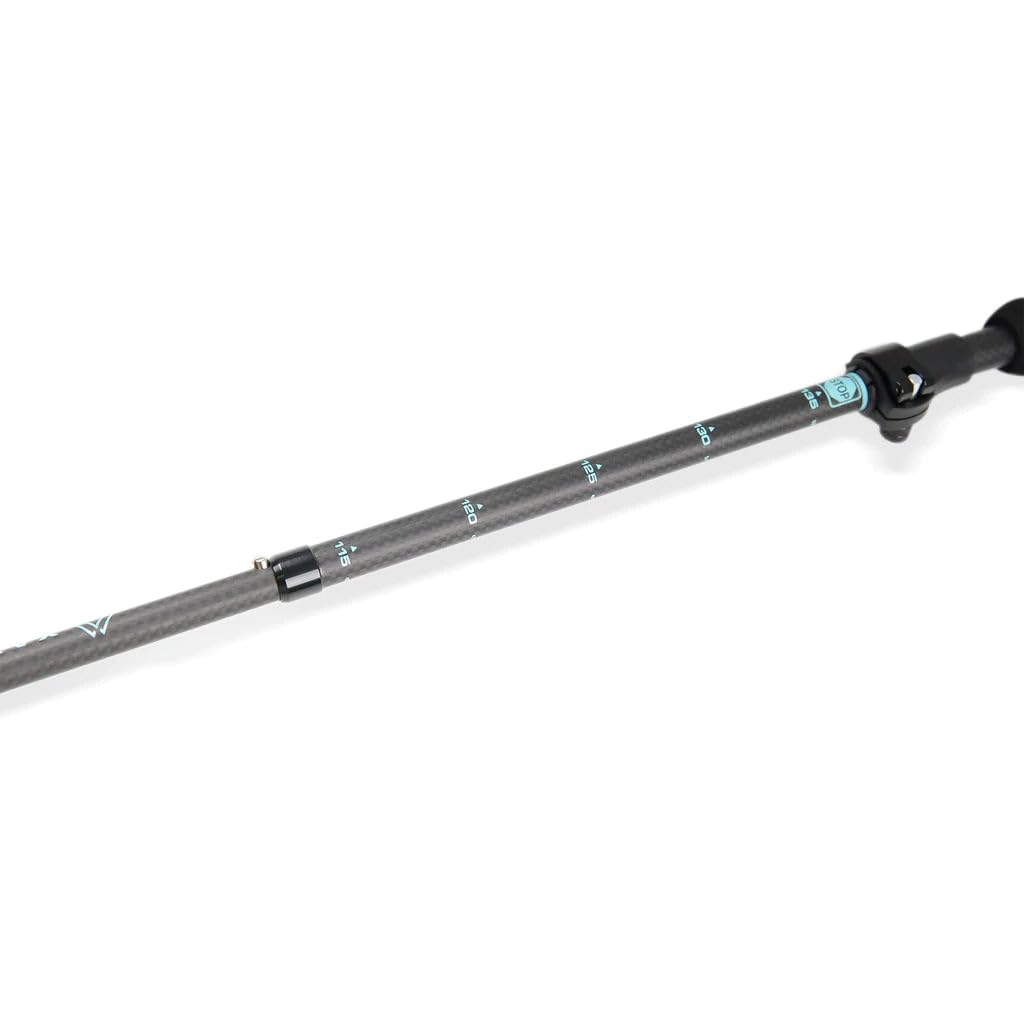 A001 Trekking Poles Carbon Fiber 2 Pack, Collapsible Folding Walking Stick, 5-Section Adjustable Telescopic Pole with Cork Grip, Lightweight Hiking Gear for Camping, Backpacking, Climbing, Walking,