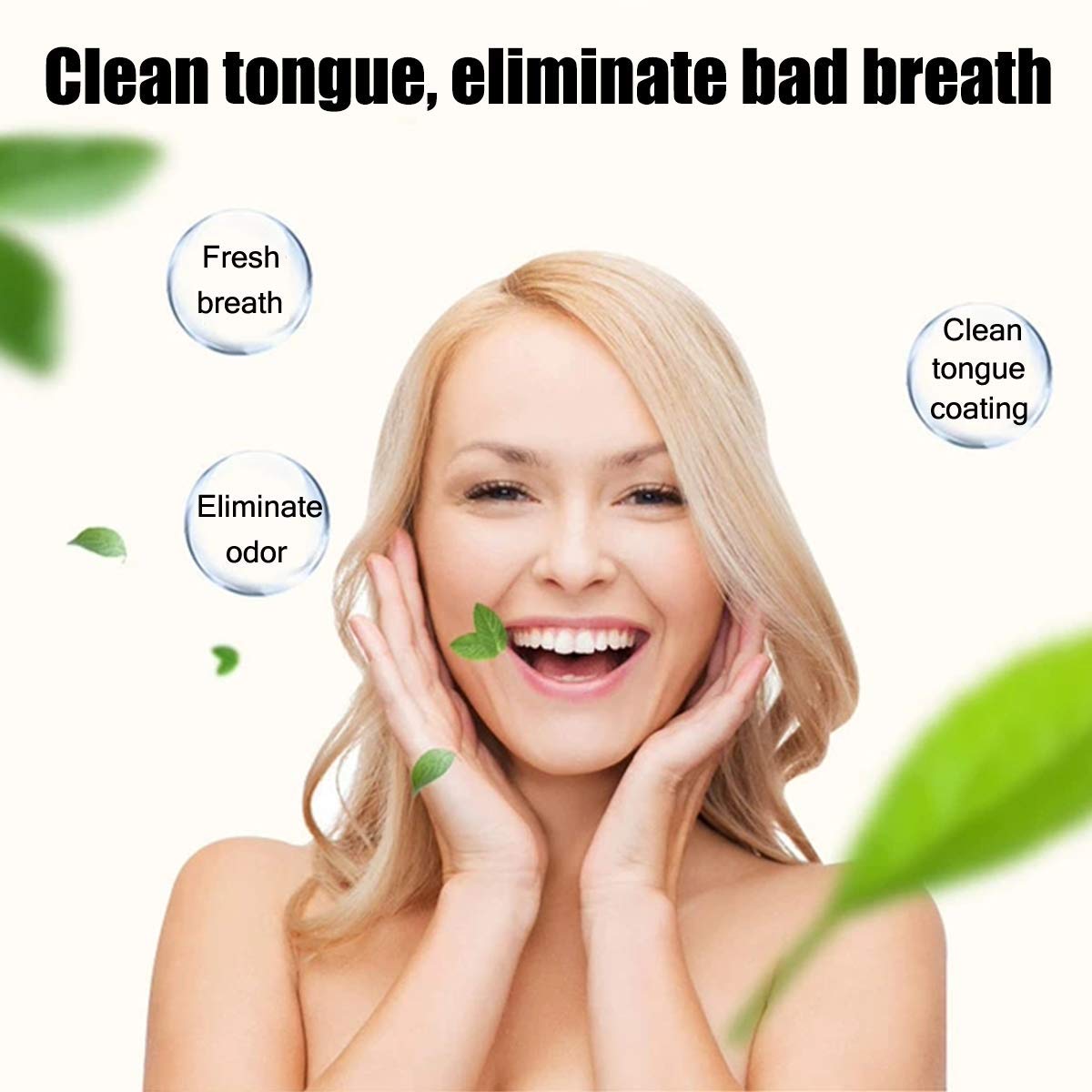Tongue Brush, Tongue Scraper, Tongue Cleaner Helps Fight Bad Breath, 2 Tongue Scrapers, 2 Pack (Blue & Orange)