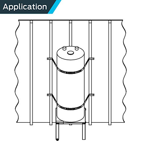 HoldRite QuickStrap for 80 Gallon Water Heater, Galvanized Stainless Steel, QS-50