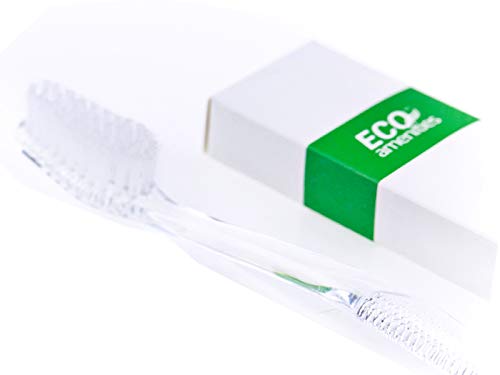 ECO Amenities Travel Toothbrush Kit - Manual Disposable Toothbrush with Toothpaste, in Individually Wrapped Paper Box, 100 Sets per Case - Travel Set for Hotels and Hospitality