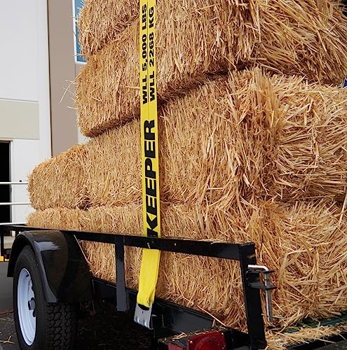 Keeper - 4" x 40β Winch Strap With Flat Hook - 5,000 lbs. Working Load Limit And 15,000 lbs. Break Strength