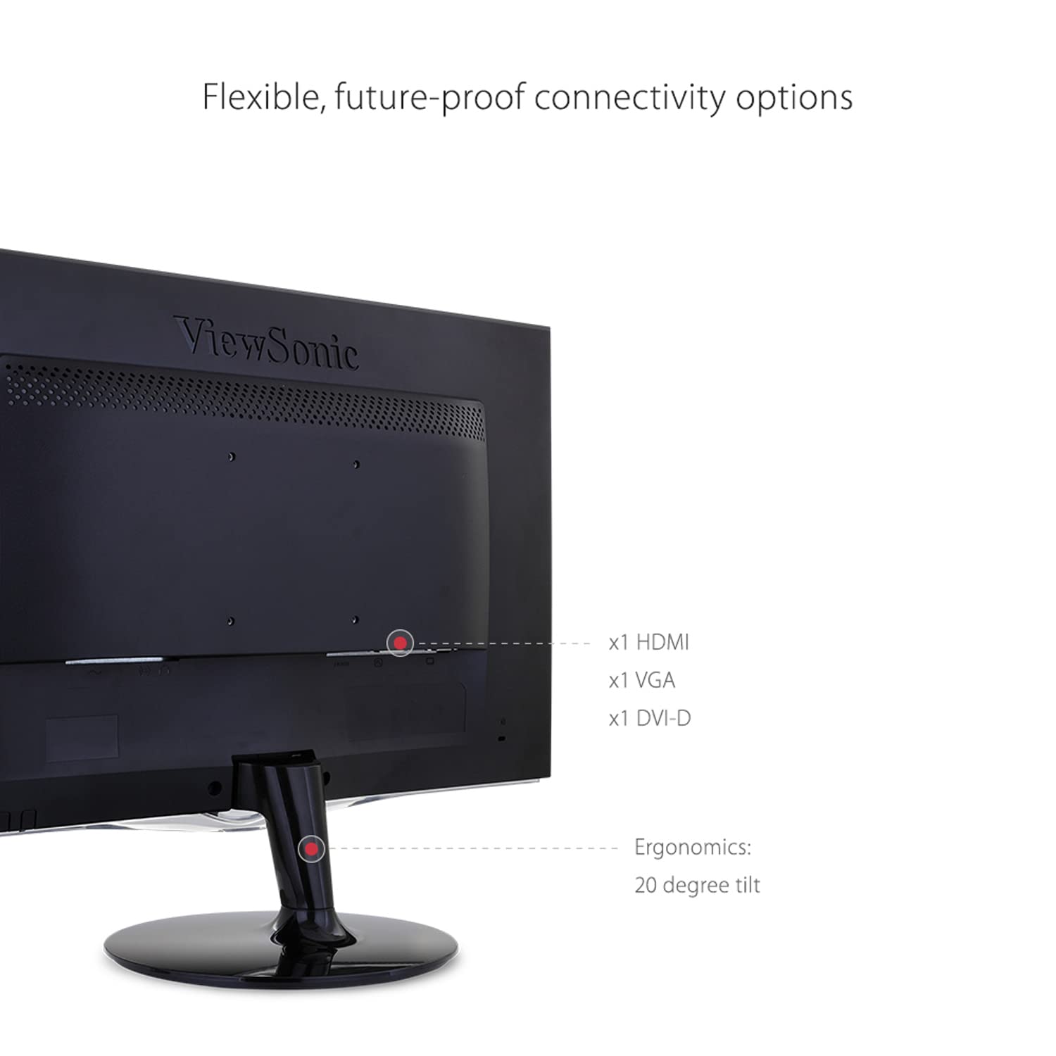 ViewSonic VX2452MH 24in 2ms 1080p Gaming Monitor HDMI, DVI, VGA (Renewed)