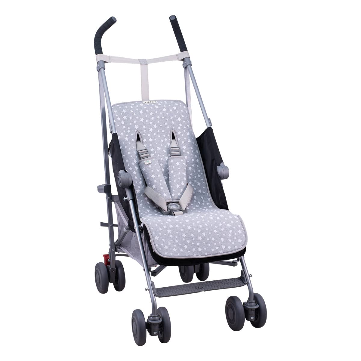 Janabebé Universal Luxury Foam Cover Liner for Stroller (White Star)